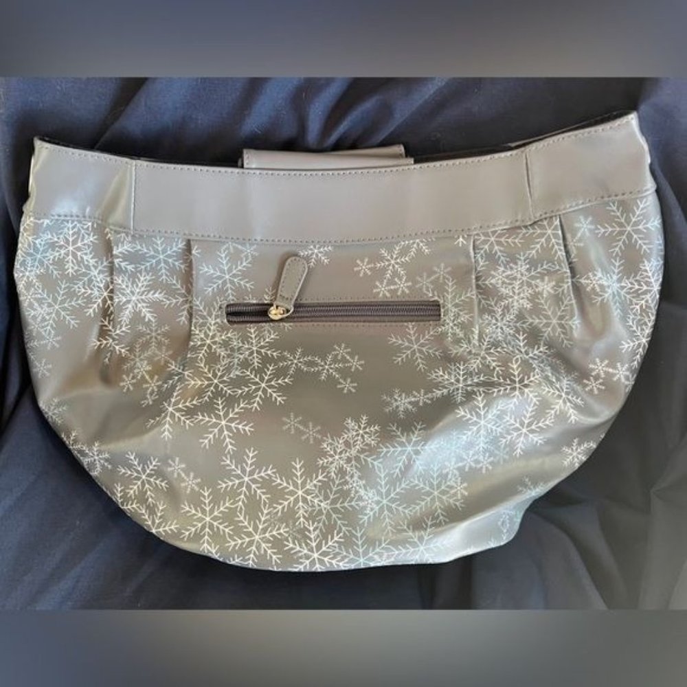 Miche Snowflake Shell Demi Gray White Blue Purse Satc… - Gem